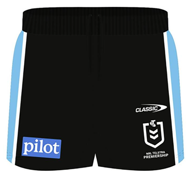 2024 Cronulla Sutherland Sharks Home Shorts (Black)