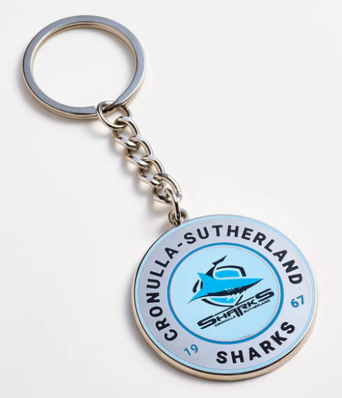 Sharks Round Keyring